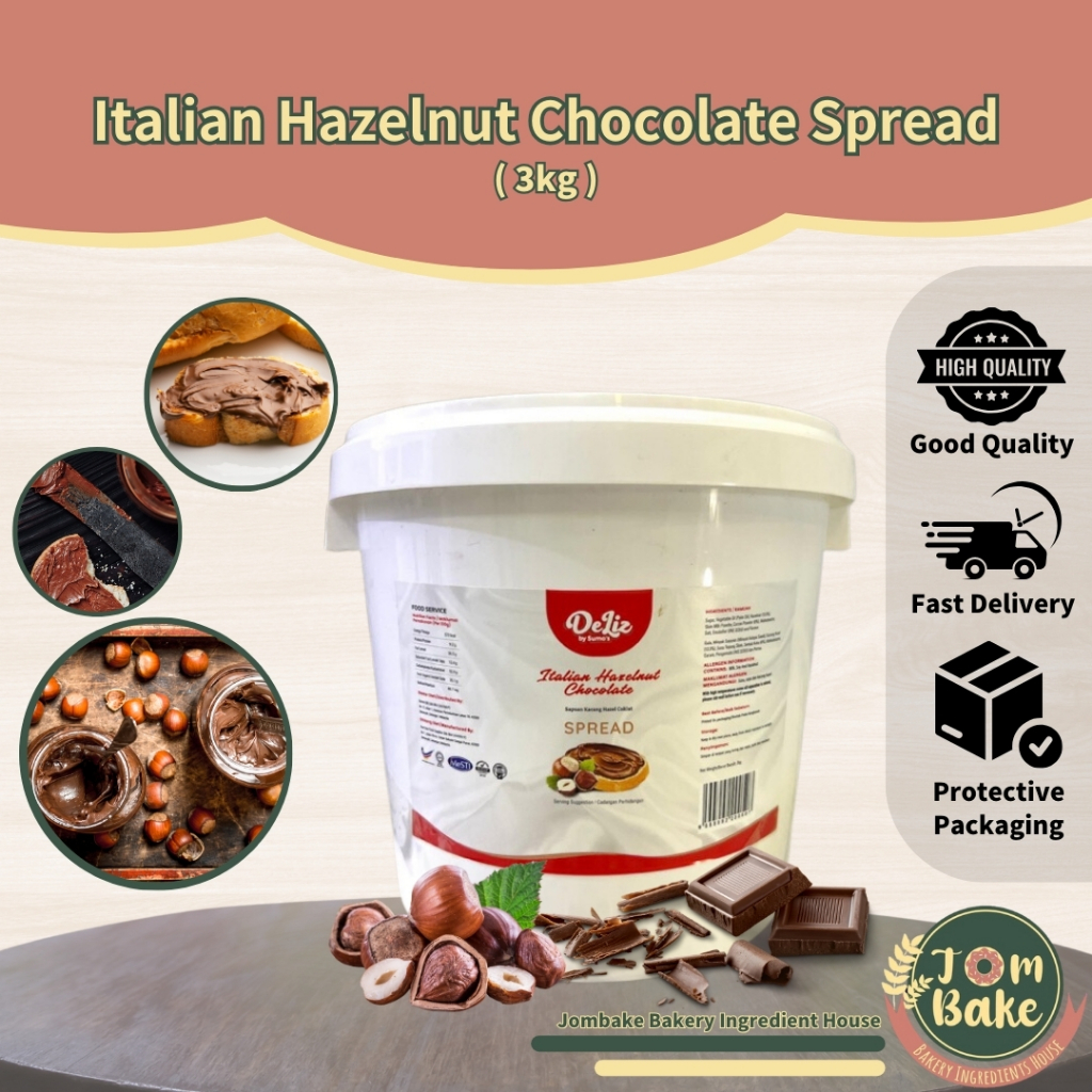 Deliz Italian Hazelnut Chocolate Spread [ 3kg ] | Shopee Malaysia