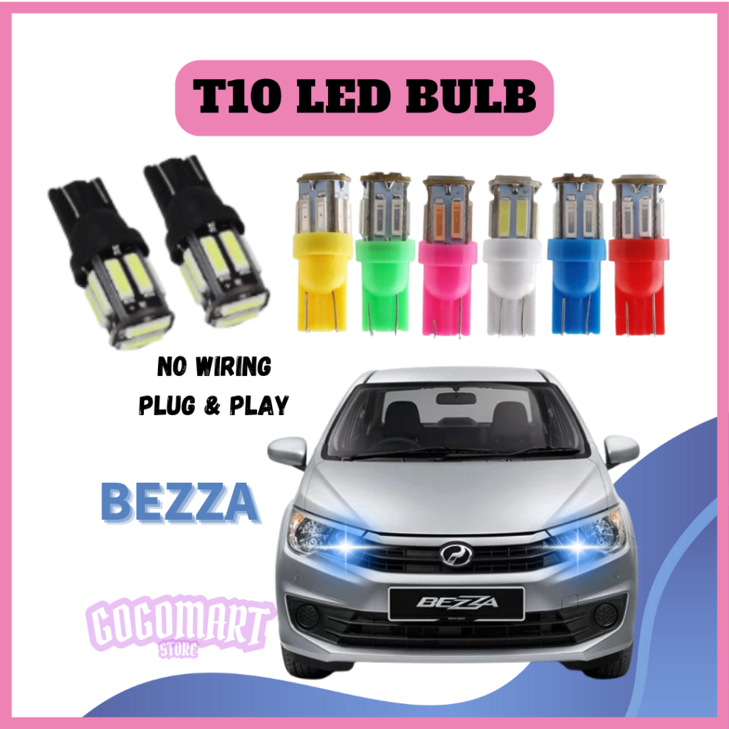 PERODUA BEZZA SMALL HEADLAMP LED T10 Bulb Led Light Bulb Mental Lampu ...