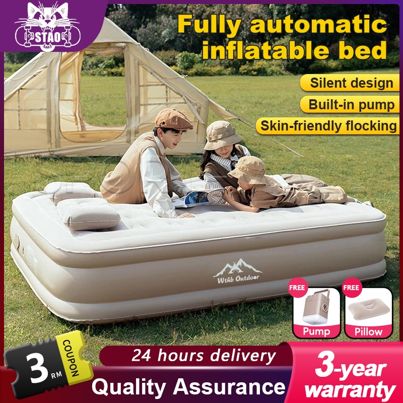 SPORT Tilam Angin Auto Pump 40cm Extra Thick Inflatable bed Tilam ...