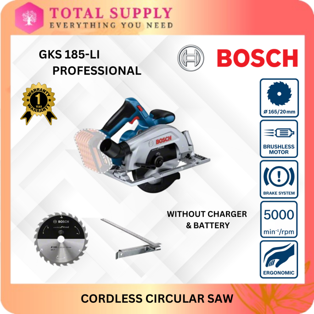 BOSCH GKS 185-LI Professional Cordless Circular Saw | Shopee Malaysia