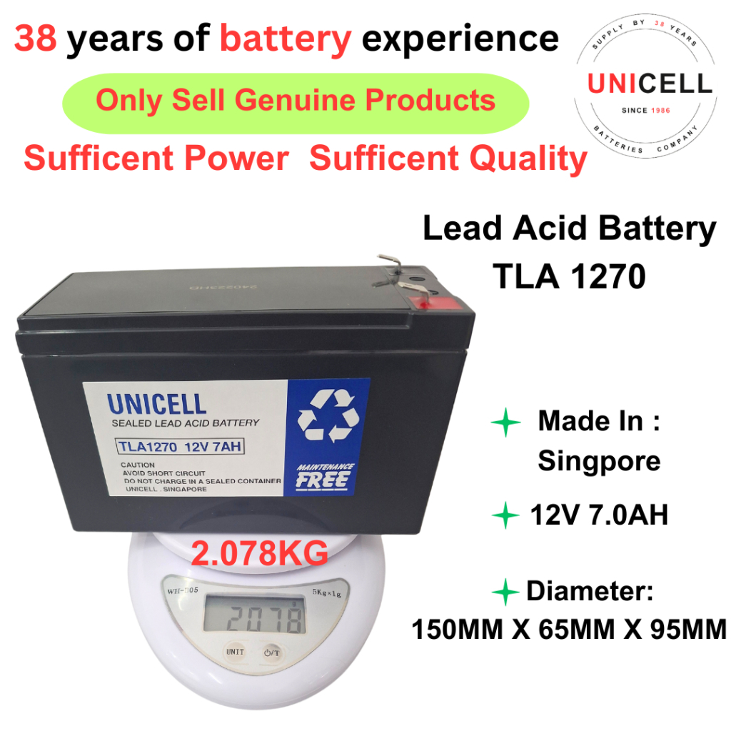 TLA 1270 Battery Back Up UPS Exit light back-up system Battery 12V 7 ...