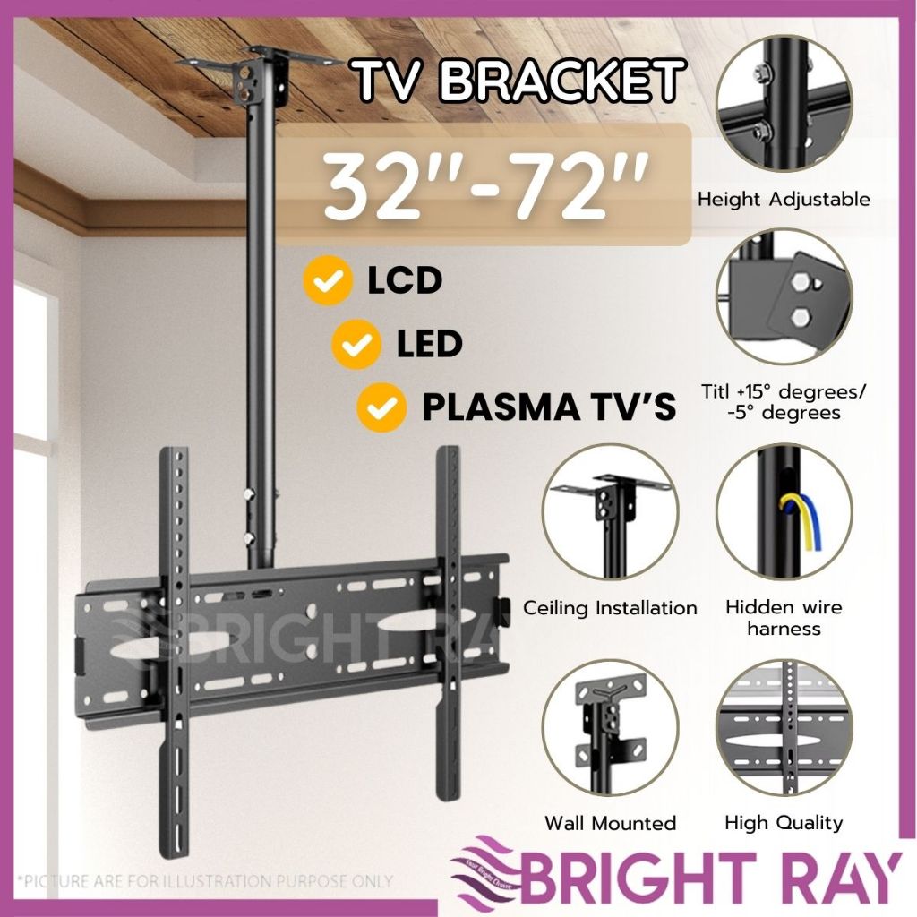 32"-72" TV Bracket Adjustable TV Mount TV Bracket Wall Bracket Holder ...
