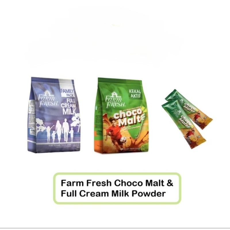 Farm Fresh Milk Choco Malt/Full Cream/Sachet | Shopee Malaysia
