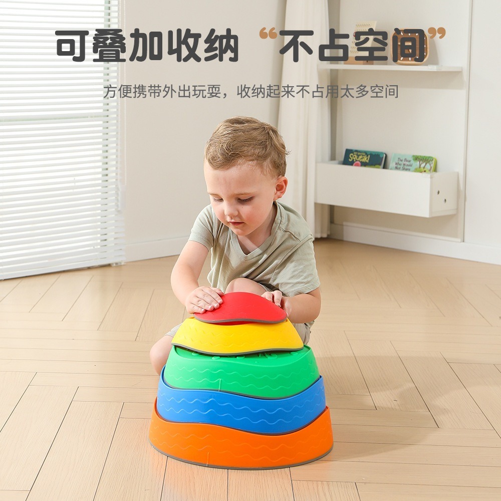 Wavy River balance beam 5Pcs Stepping Stone Sensory Toys Early Kids ...