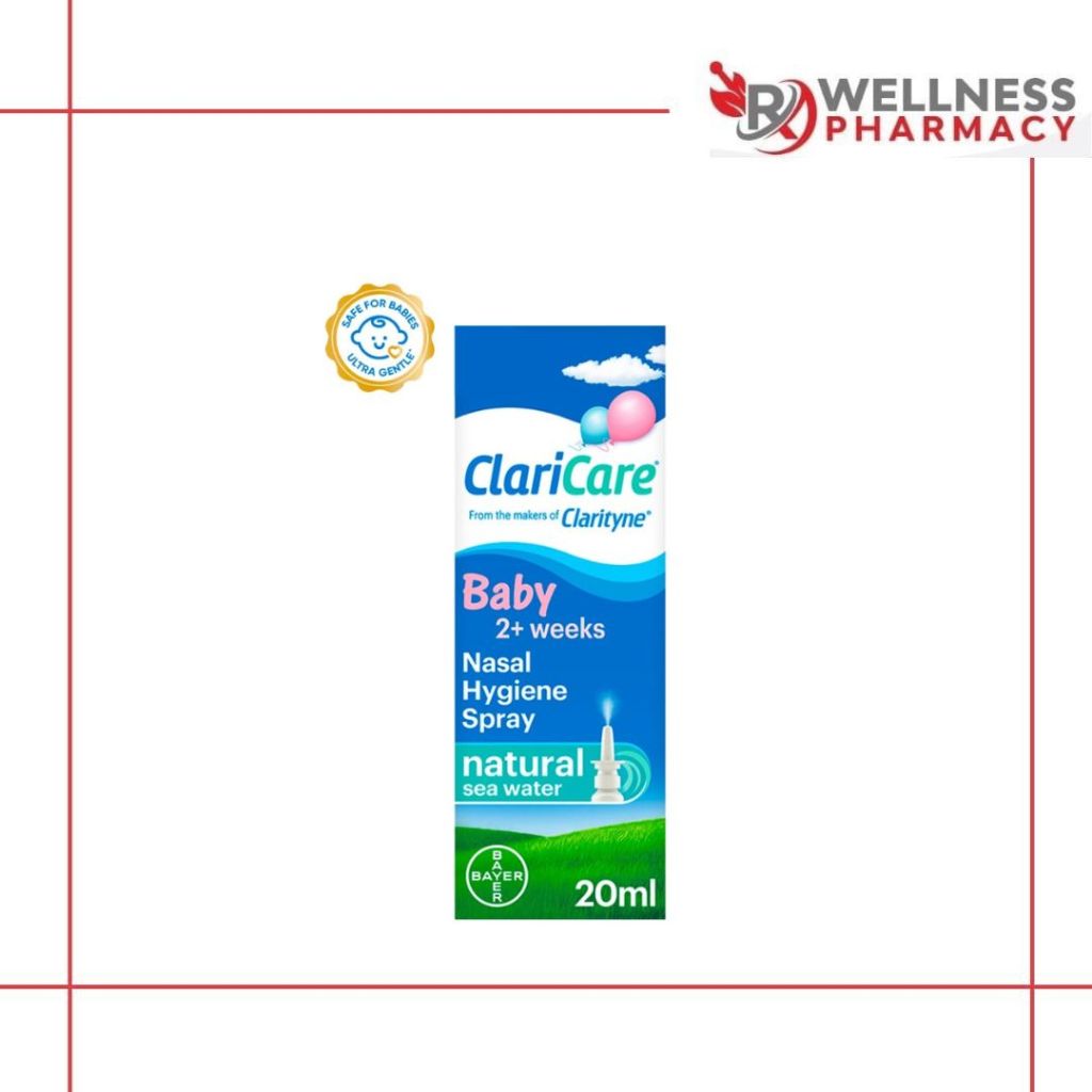 Claricare Baby Nasal Hygiene Spray 20ML /Natural Sea water / Cleanses ...