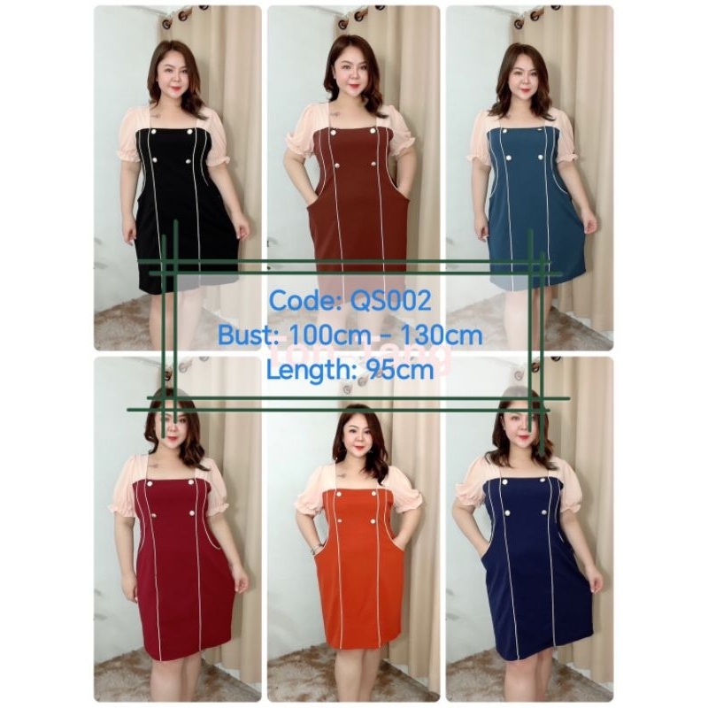 saiz besar/plus size stretchable women dress 大码超弹连衣裙 | Shopee Malaysia