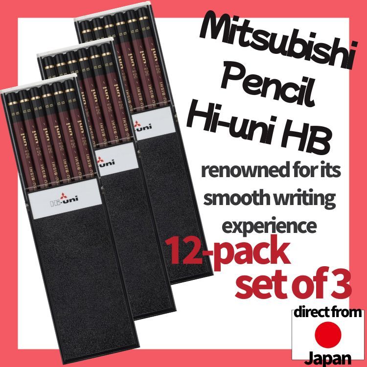 【Direct from Japan】【set of 3】Mitsubishi Pencil Hi-uni HUHB 12-pack | Shopee Malaysia