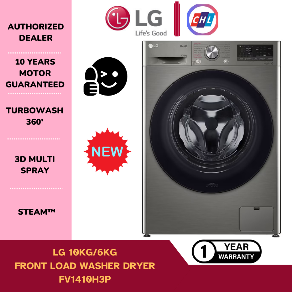 LG [AUTHORISED DEALER] 10KG/6KG FRONT LOAD WASHER DRYER WITH AI Direct ...