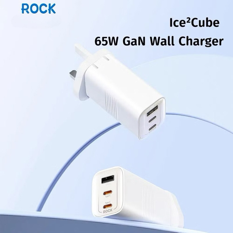 ROCK 65W GaN PPS Fast Charging Ice²Cube Wall Charger | Shopee Malaysia