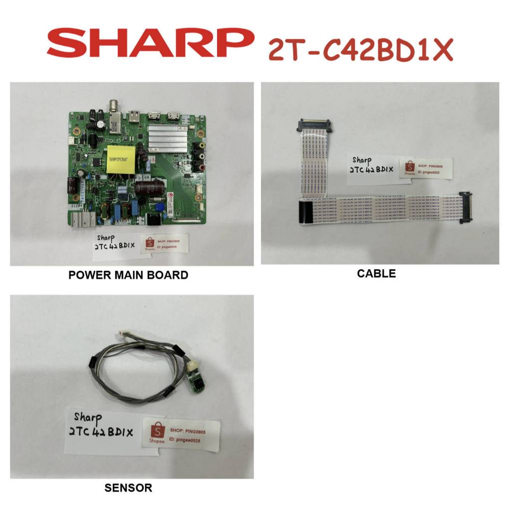 SHARP AQUOS TV 2T-C42BD1X 2TC42BD1X 2TC 42BD1X Power Main Board All-in ...