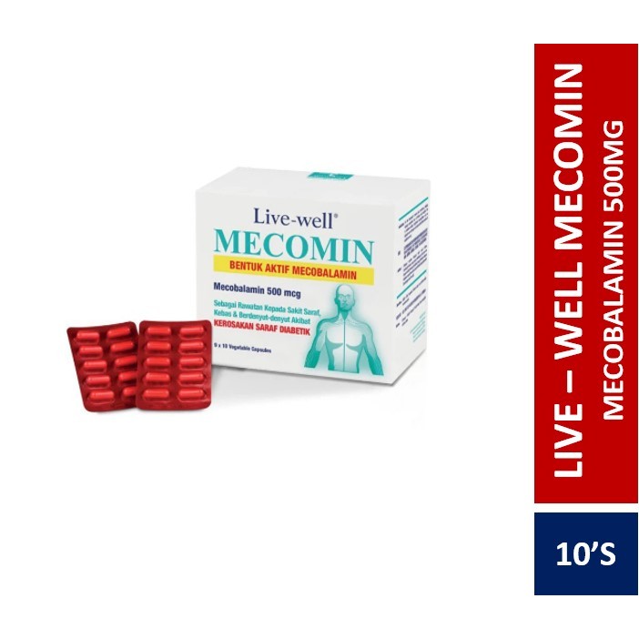 LIVE - WELL MECOMIN MECOBALAMI 500MG 1 STRIPS 10'S ( DIABETIC NERVE ...