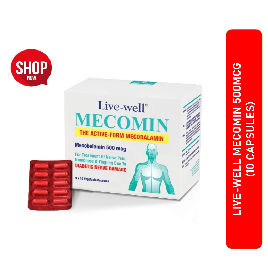 LIVE-WELL MECOMIN 500MCG ( 10 CAPSULES - 1 STRIPS ) | Shopee Malaysia