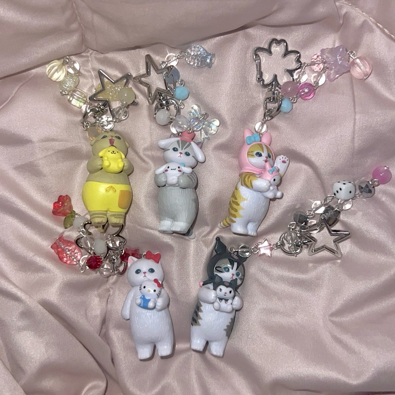mofusand keychain beaded handmade sanrio keychains pompompurin ...