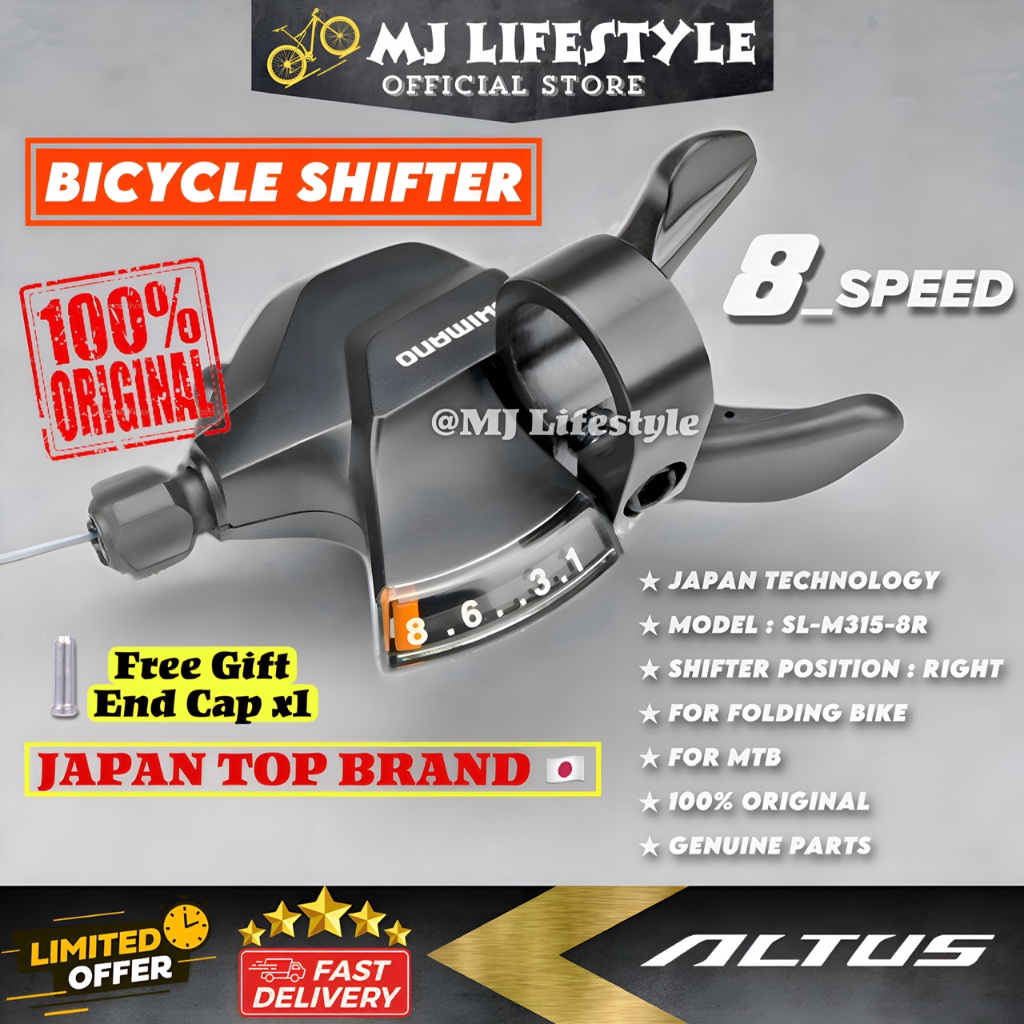 [𝟏𝟎𝟎％ 𝐎𝐑𝐈𝐆𝐈𝐍𝐀𝐋®] Genuine Altus 8 Speed Shifter Right SL M315 8R For ...