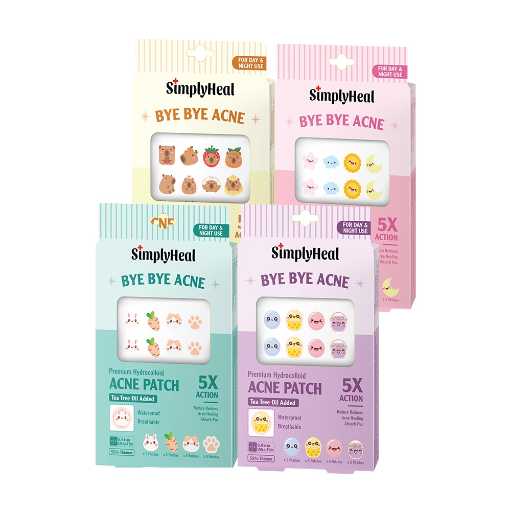 SimplyHeal Day & Night Premium Hydrocolloid Acne Patch (Fun Characters) | Shopee Malaysia