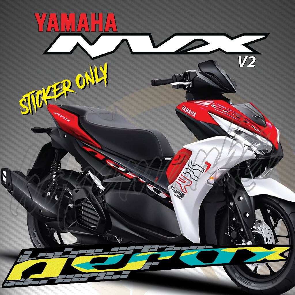 STRIPE MOTOR YAMAHA NVX / AEROX V2 (41) CUSTOM BODY STICKER ( READY ...