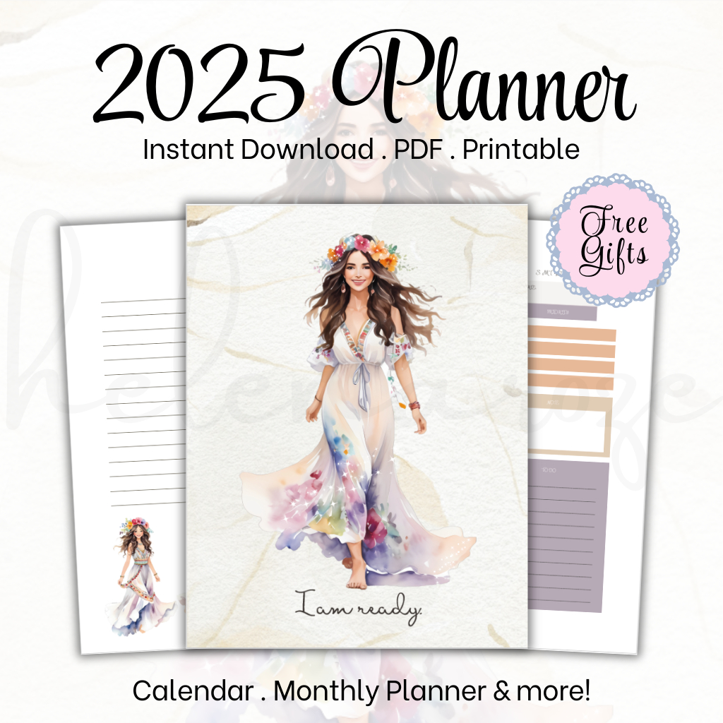 2025 Planner Printable, Planner 2025, Digital Planner, Planner Book ...