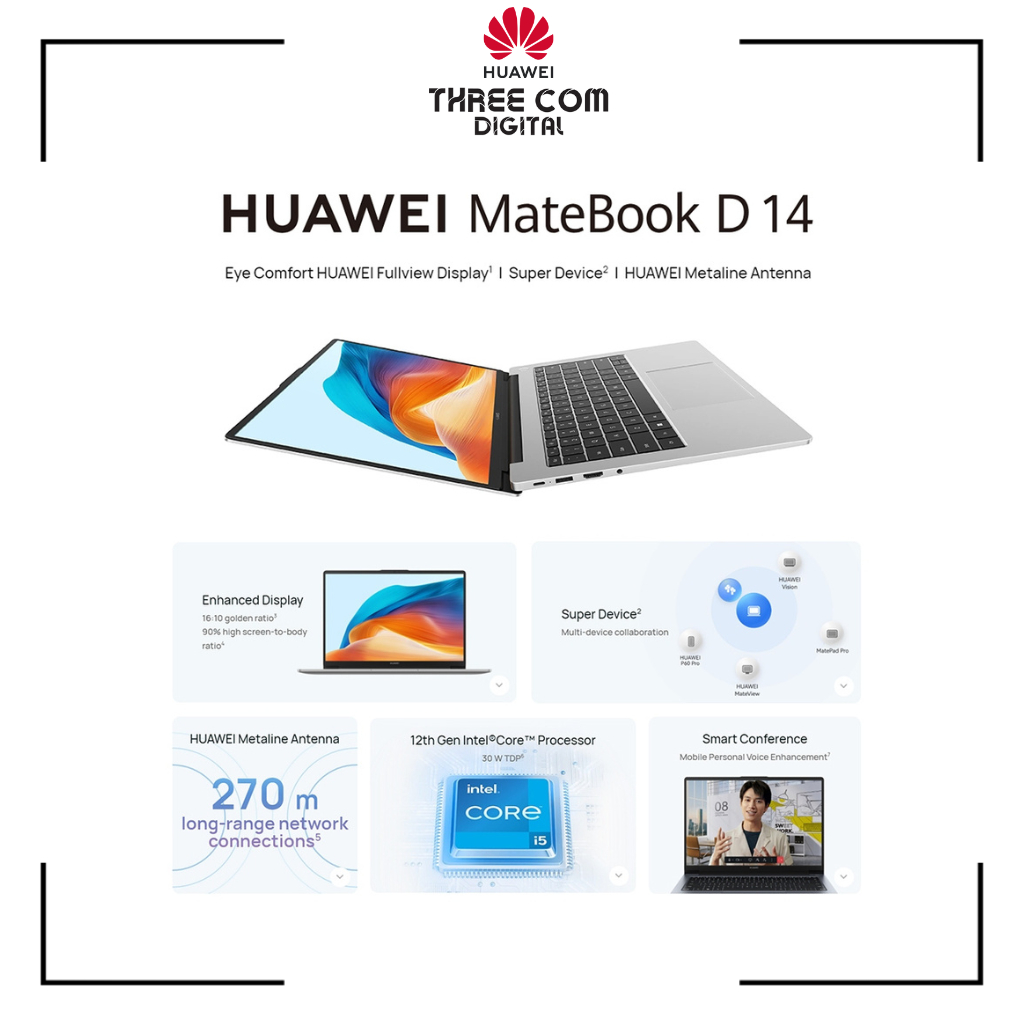 Huawei MateBook D14 2024 [13th i5] | Shopee Malaysia