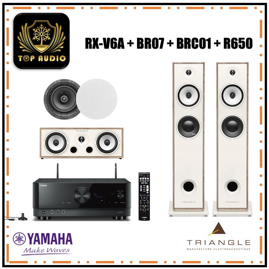 Yamaha RX-V6A + Triangle BR07 + Triangle BRC1 + Earthquake R650 Home ...
