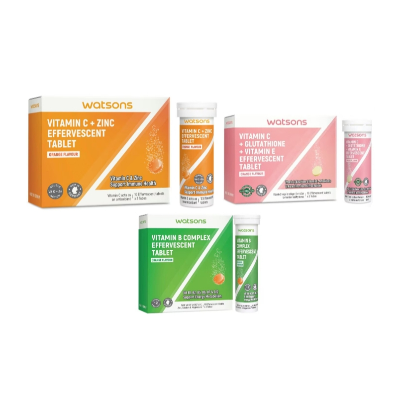 WATSONS Watson Vitamin C 1000mg Zinc 10mg 3 x 10Tablets Healthcare ...