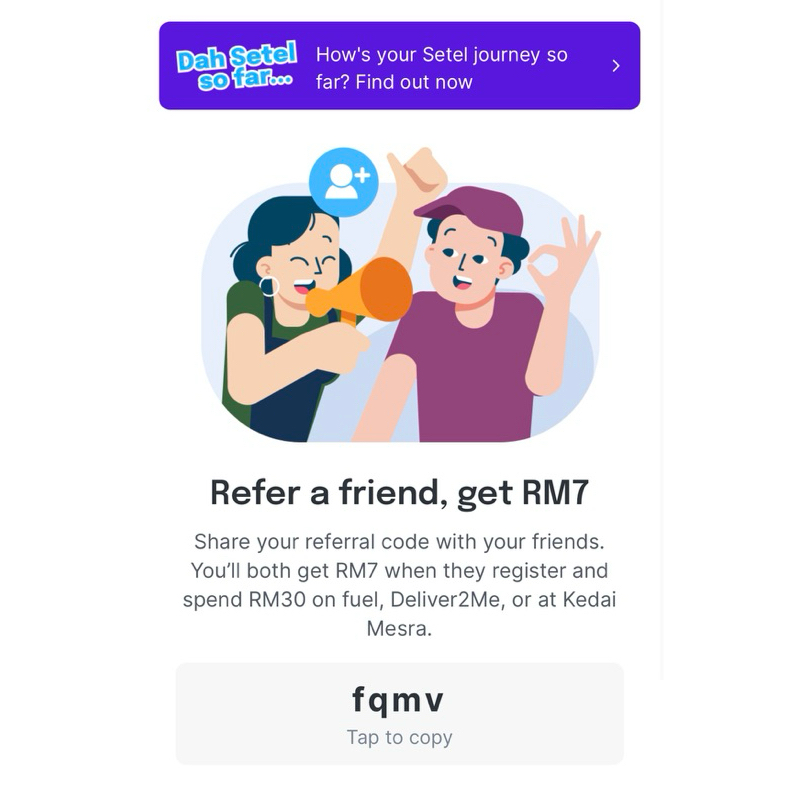 Setel Referral Code: fqmv (get RM7 reward) | Shopee Malaysia