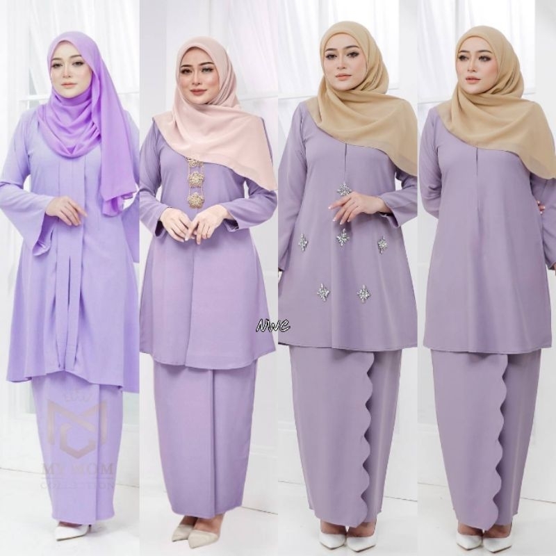 BAJU KURUNG LILAC I PURPLE LILAC COLLECTION SIZE XS TO 5XL | Shopee ...