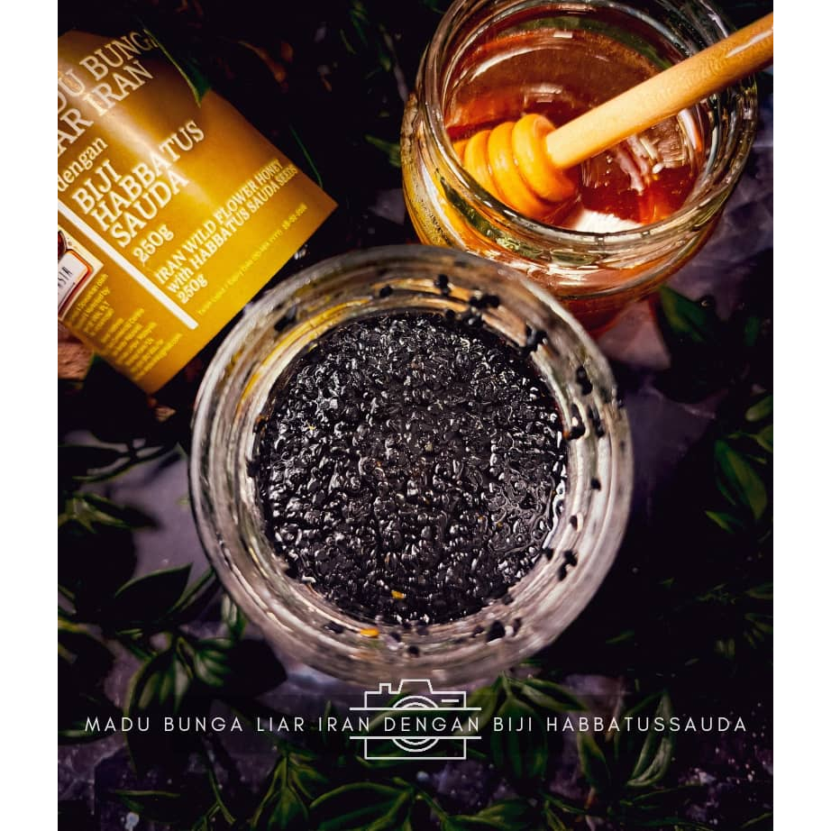 MADU BUNGA LIAR IRAN DENGAN BIJI HABBATUS SAUDA 250 GRAM IRAN WILD ...