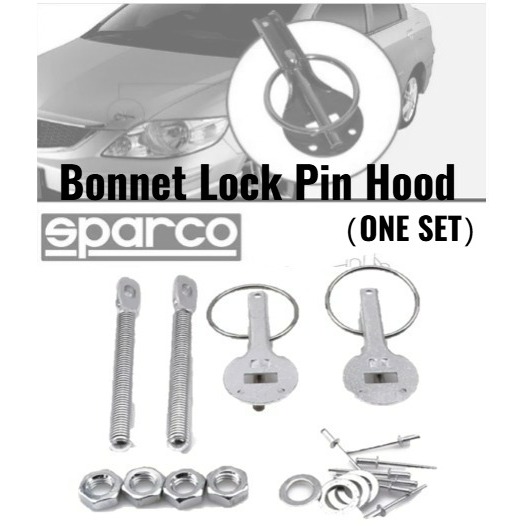 Universal Car Bonnet Lock Pin Hood Kunci Bonet Lock Keret Alloy DIY ...