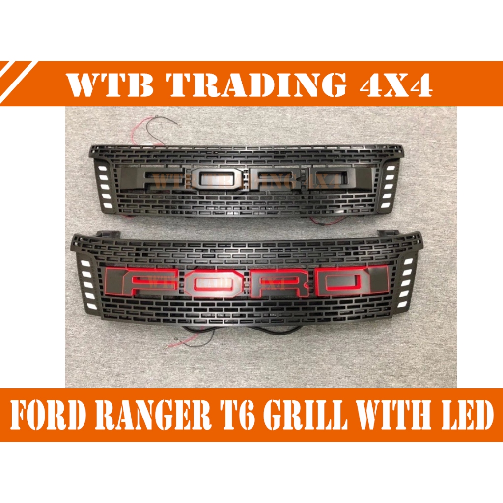 Ford Ranger T6 2012-2015 Front Grill With LED | Shopee Malaysia