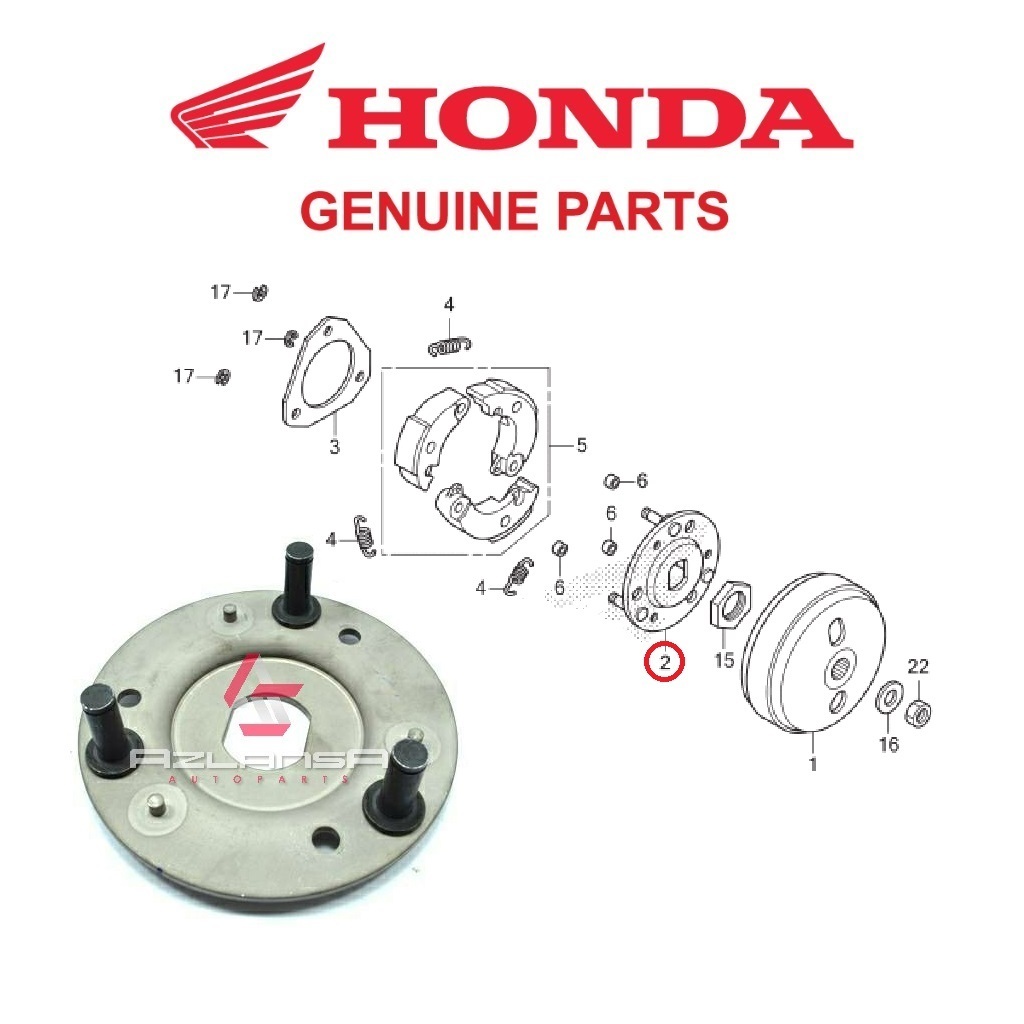 Plate Comp Drive ( 22350-K97-T01 ) ADV 150, ADV 160, PCX, PCX 160 ...