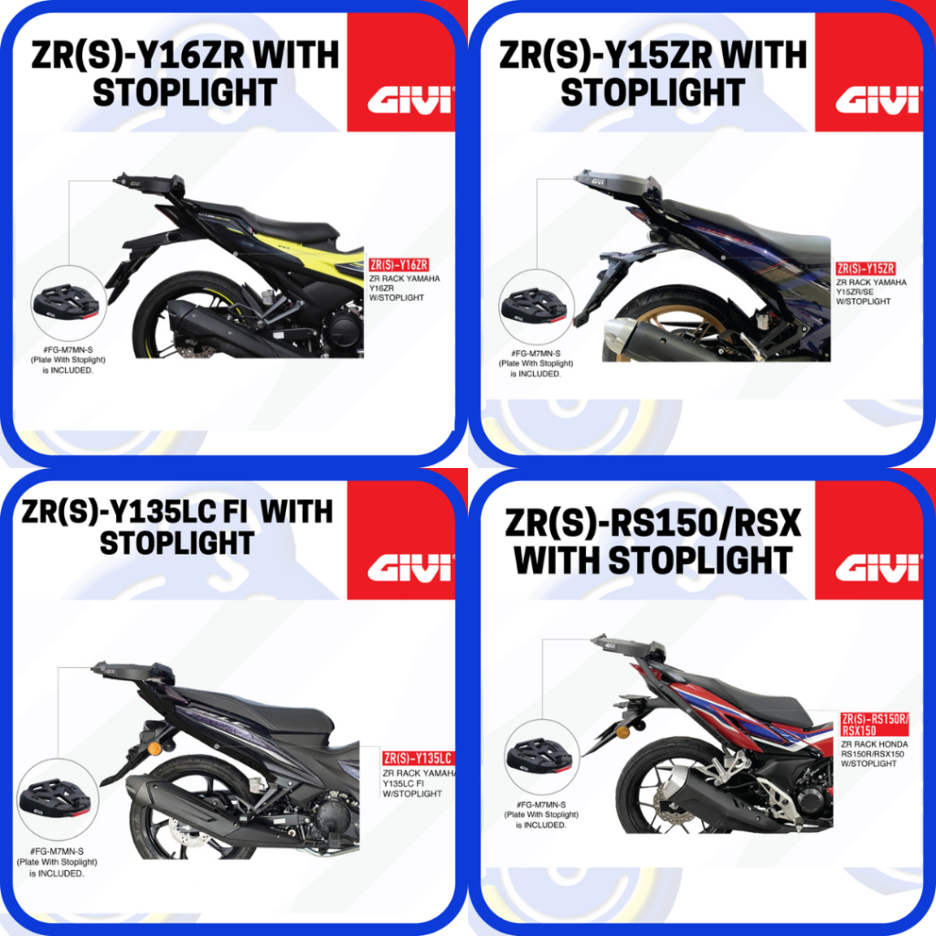 ORIGINAL GIVI RACK ZR (S) SPECIAL RACK GIVI YAMAHA LC135 Y16ZR Y15ZR LC ...