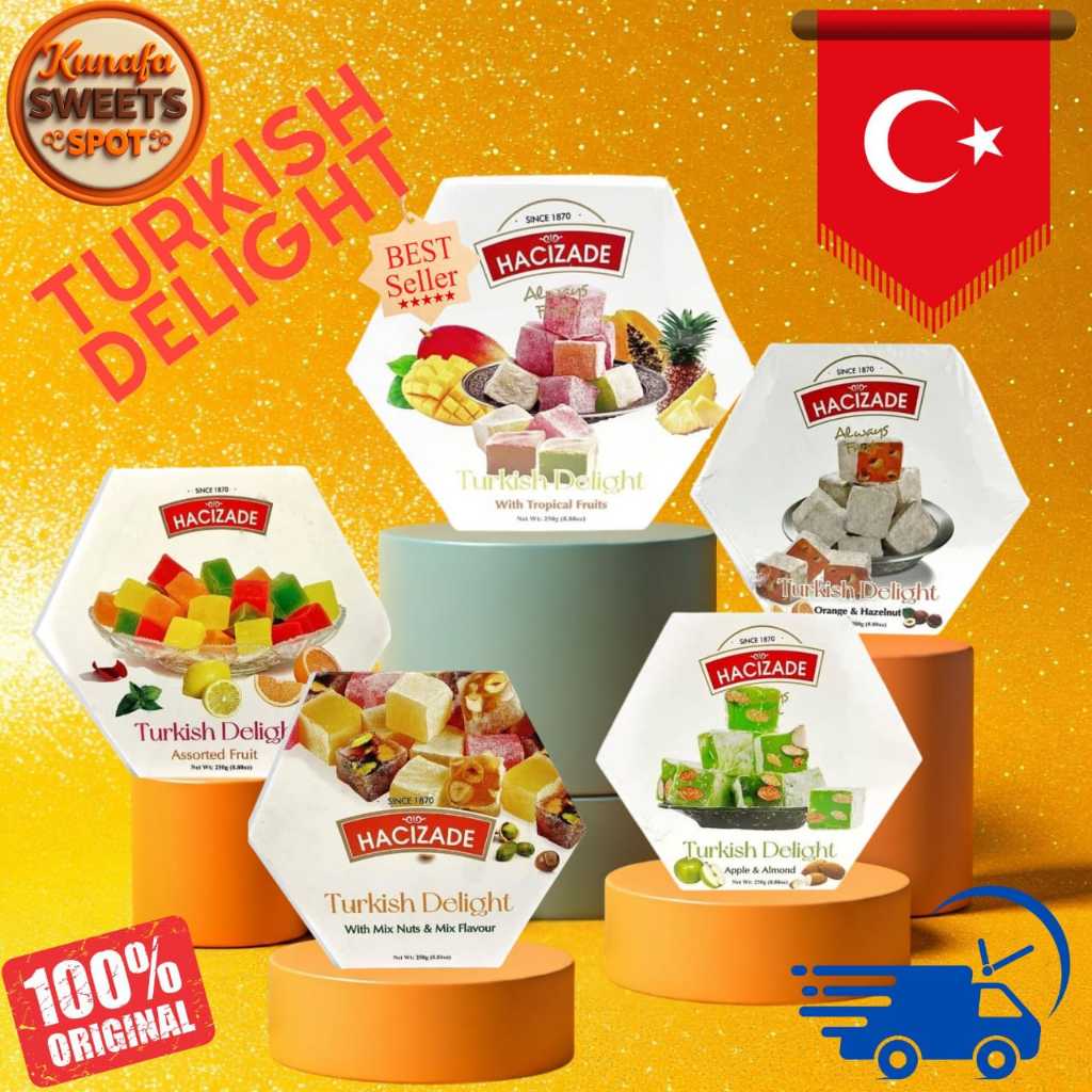 Turkish Delight - Turkish Lokum - Turkish Halgoum - Chewy Candy - Nutty ...