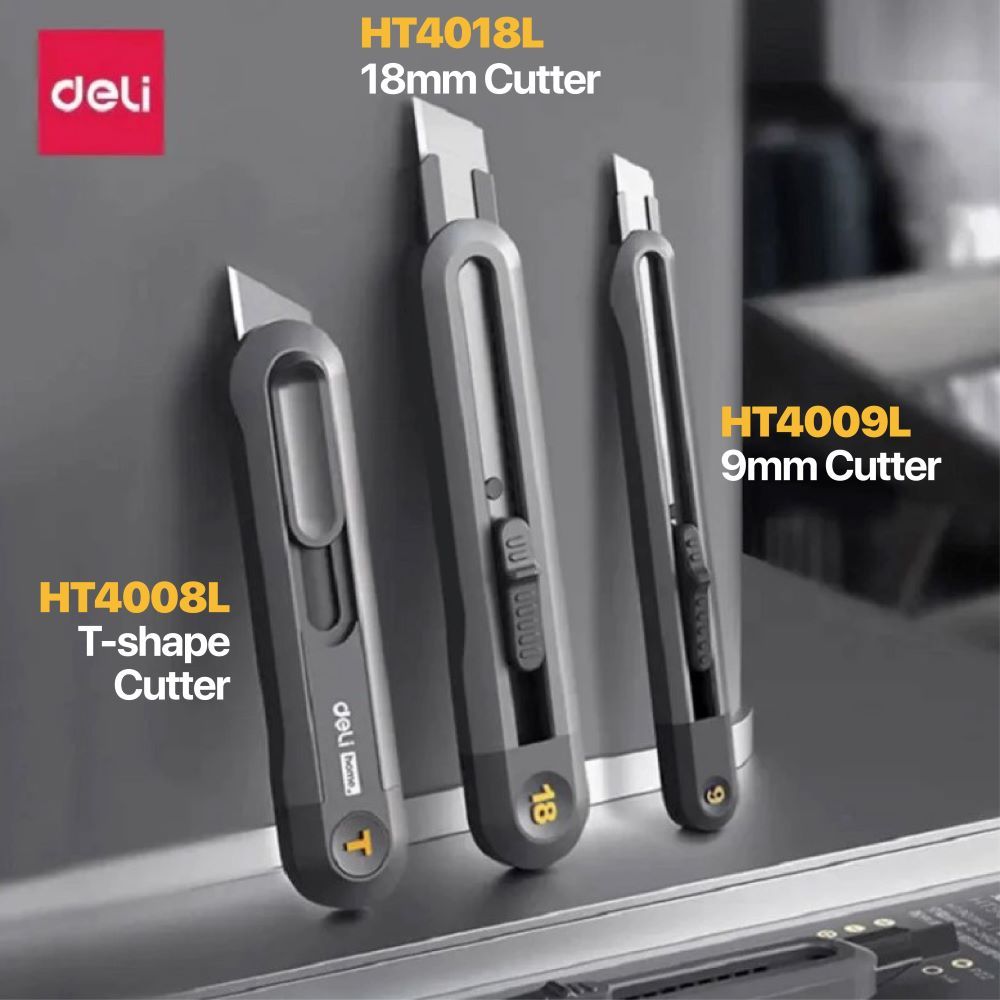 DELI SK2 Cutter 9mm 18mm T Shape Utility Knife Home Series HT4009L ...