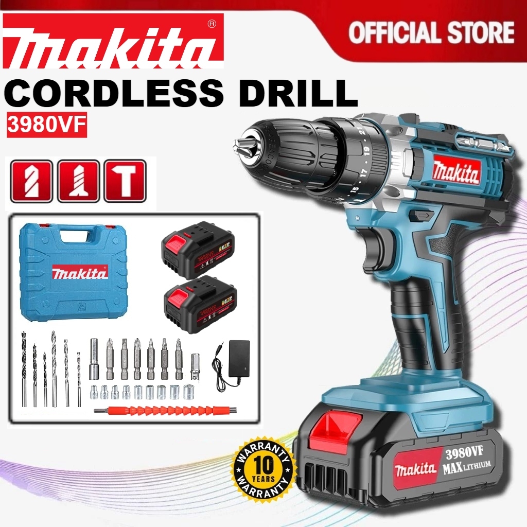 Makita Cordless Drill Cordless Impact Drill 3980VF Hammer Drill ...