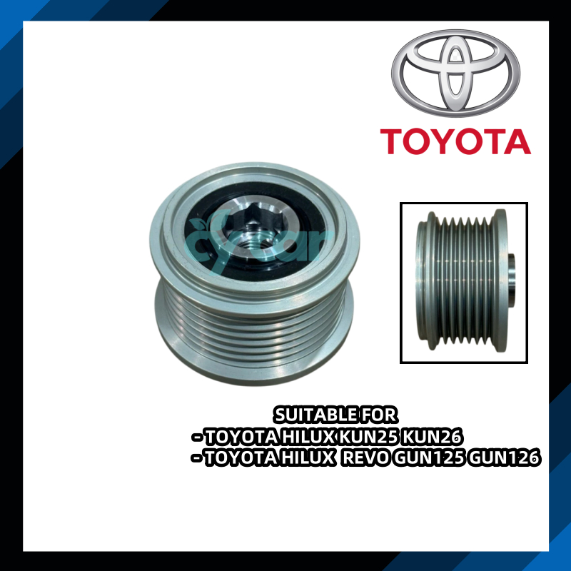 TOYOTA HILUX KUN25 KUN26 HILUX REVO GUN125 GUN126 ALTERNATOR PULLEY ...