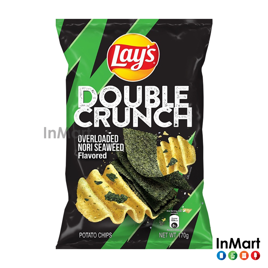 Lays Potato Chips Double Crunch Overloaded Nori Seaweed 170g 乐事 薯片 双重脆 ...