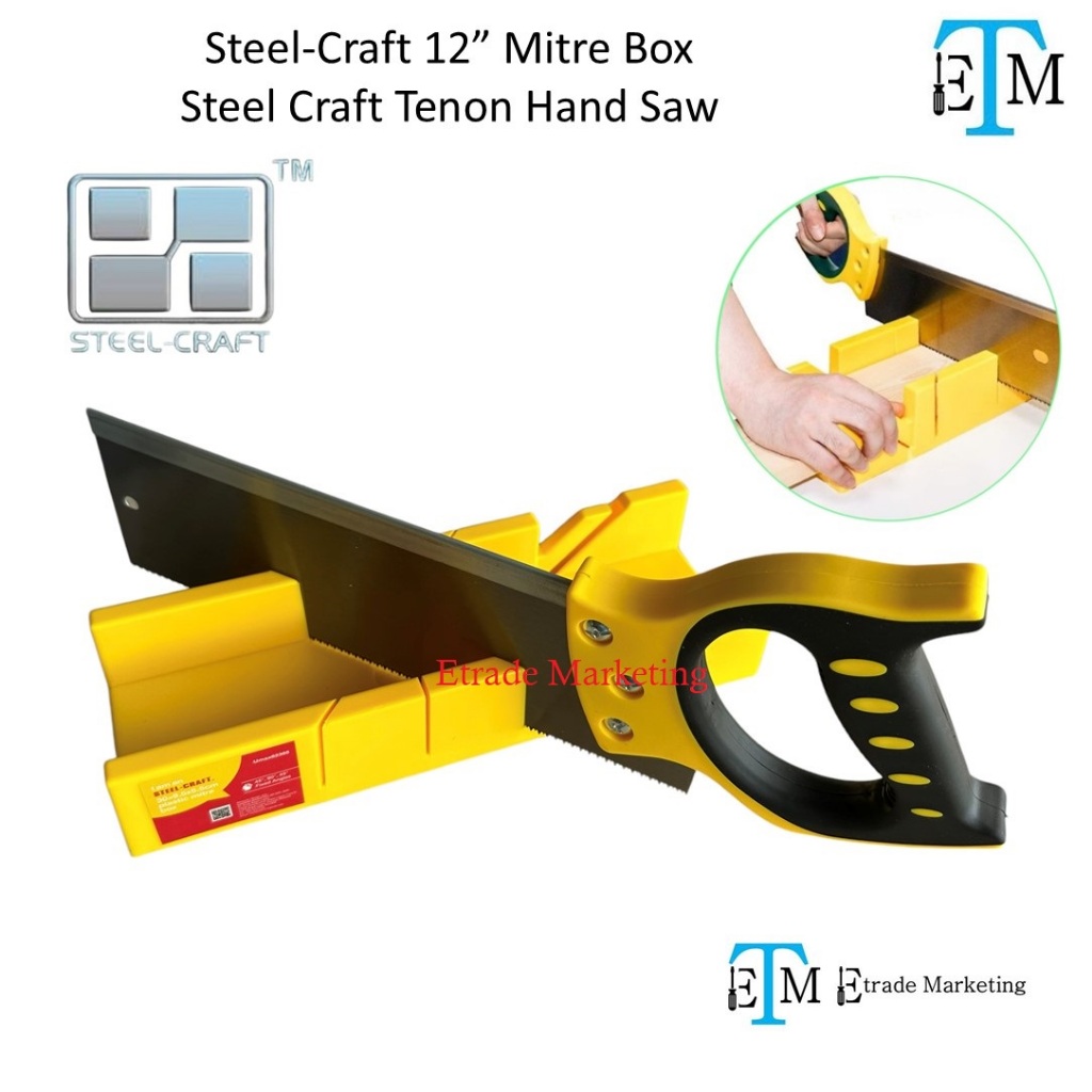 Steel-Craft 12” Mitre Box Storage Plastic Box, Tenon Hand Saw | Shopee ...