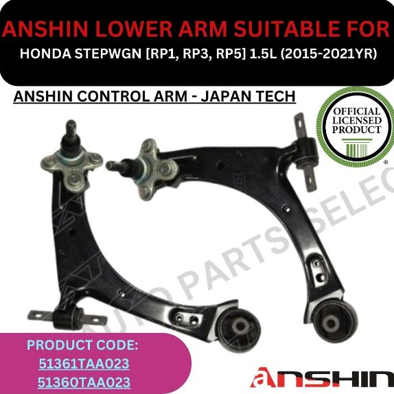 ANSHIN GENUINE LOWER ARM (FRONT) FOR HONDA STEPWGN STEPWAGON [RP1, RP3 ...