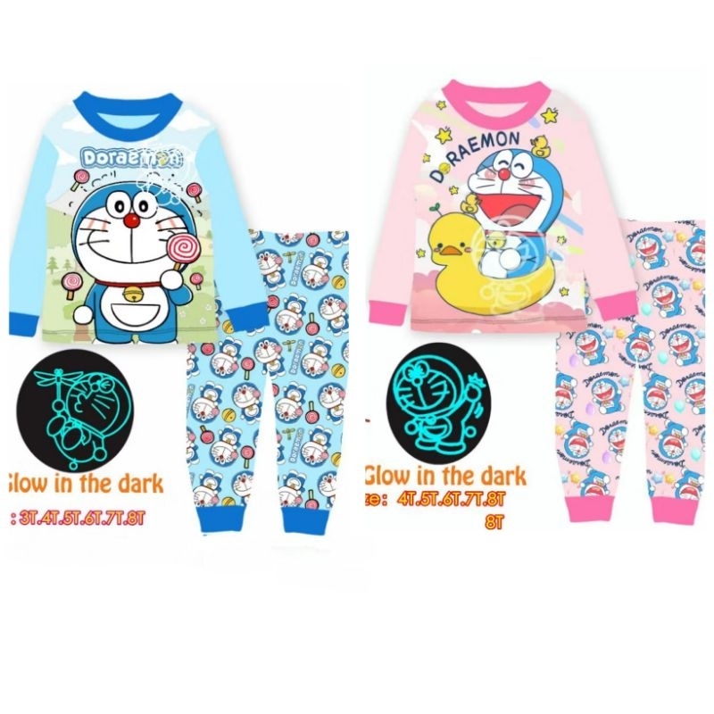 Cuddle Me Pyjamas DORAEMON Kids Long Sleeve Sleepwear DORAEMON | Shopee ...