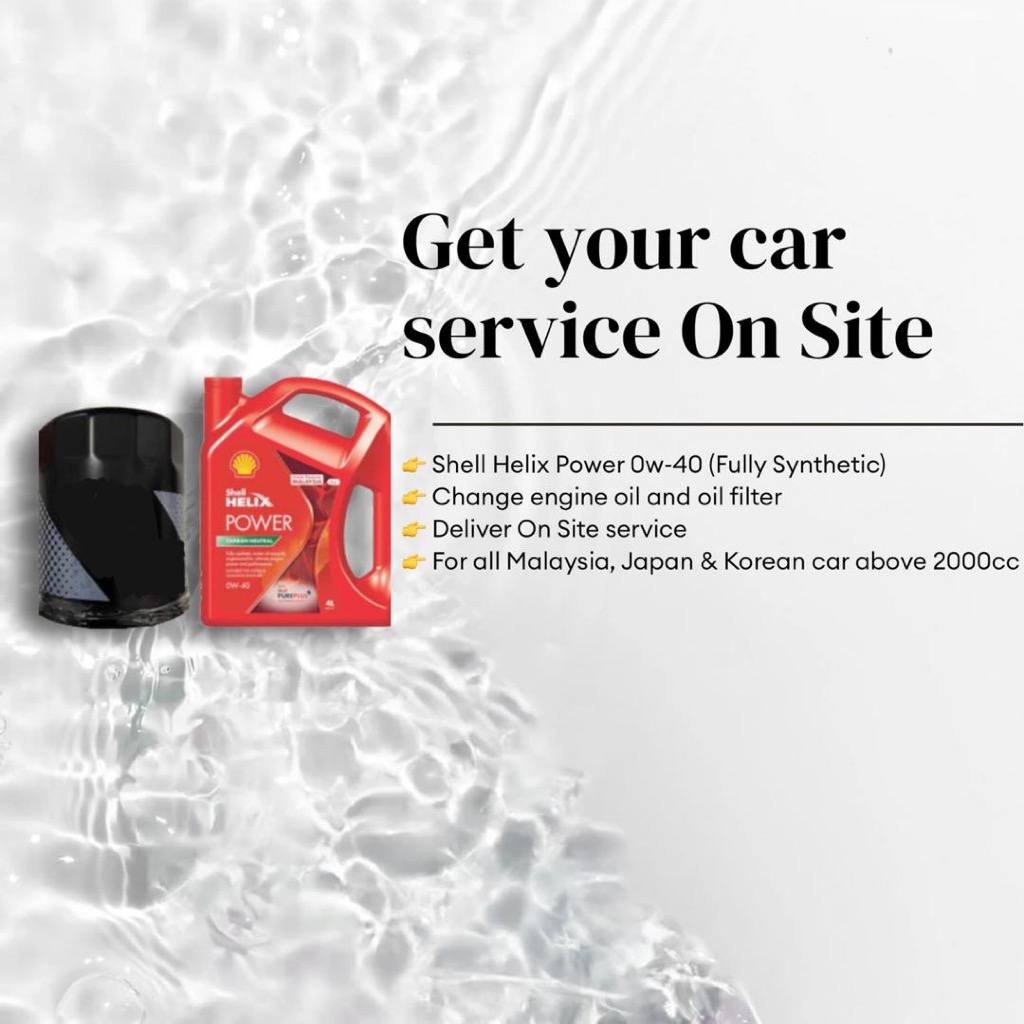 ORIGINAL Shell Helix POWER 0W40 (On-Site Car Maintenance Package ...