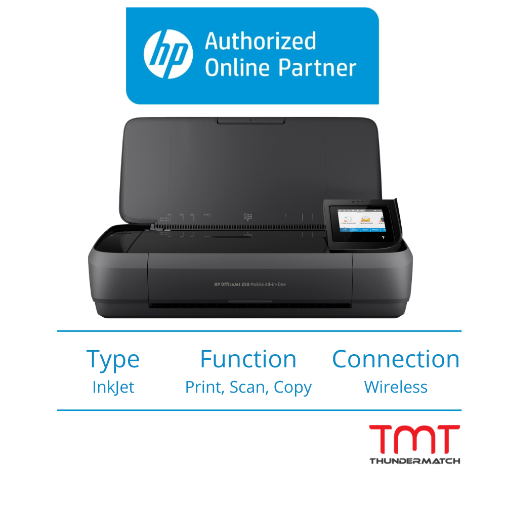 HP Officejet 250 AIO Mobile Printer | Print/Scan/Copy/Wireless Print ...