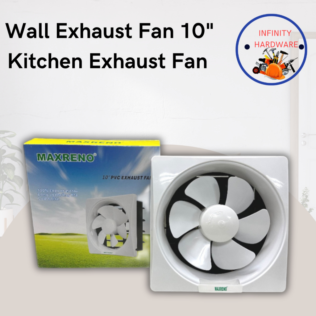 Maxreno Wall Exhaust Fan 10" Kitchen Exhaust Fan / Toilet Exhaust Fan ...
