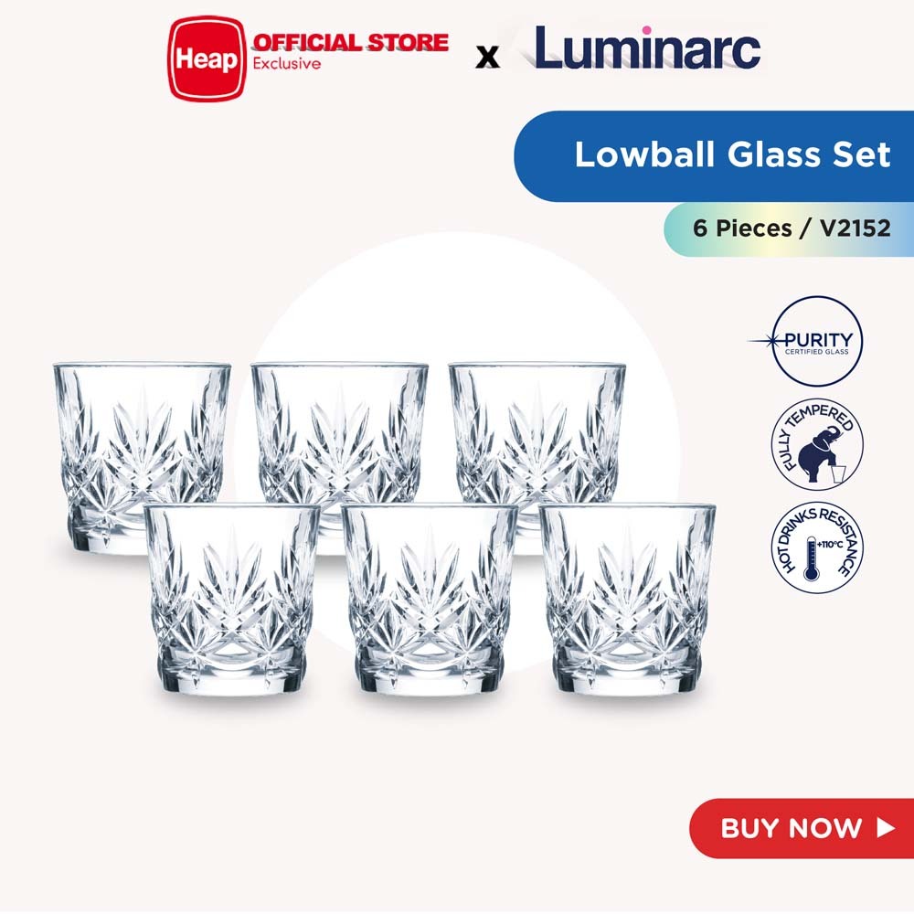 Luminarc 6Pcs Annecy Old Fashioned Water Glass Set - (300ML) [Model ...