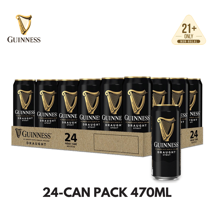 Guinness Draught Beer Can 4.1% Alcohol (24 x 470ml) | Shopee Malaysia