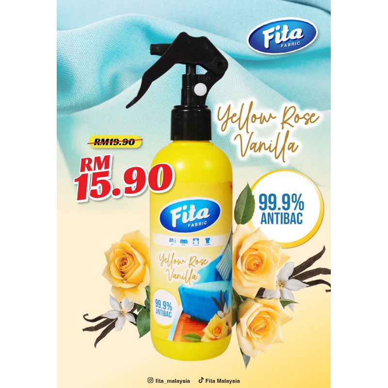 FITA FABRIC AIR FRESHENER YELLOW ROSE VANILLA | Shopee Malaysia