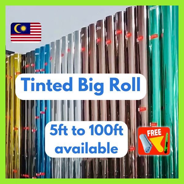 Tinted Roll 100ft 2ply Privacy Film Tinted rumah Tinted kereta Building ...