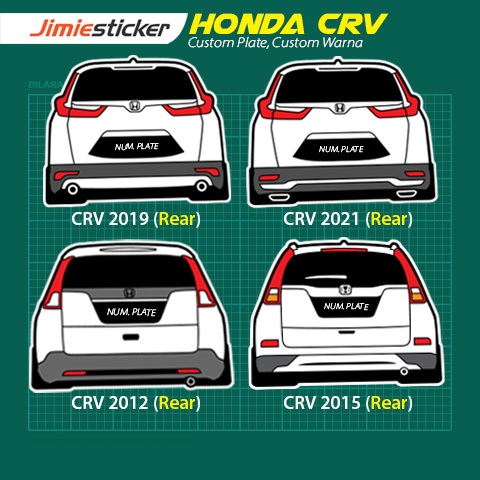 Sticker Kereta CRV, Sticker Honda CRV, Sticker Belakang Honda, Custom ...