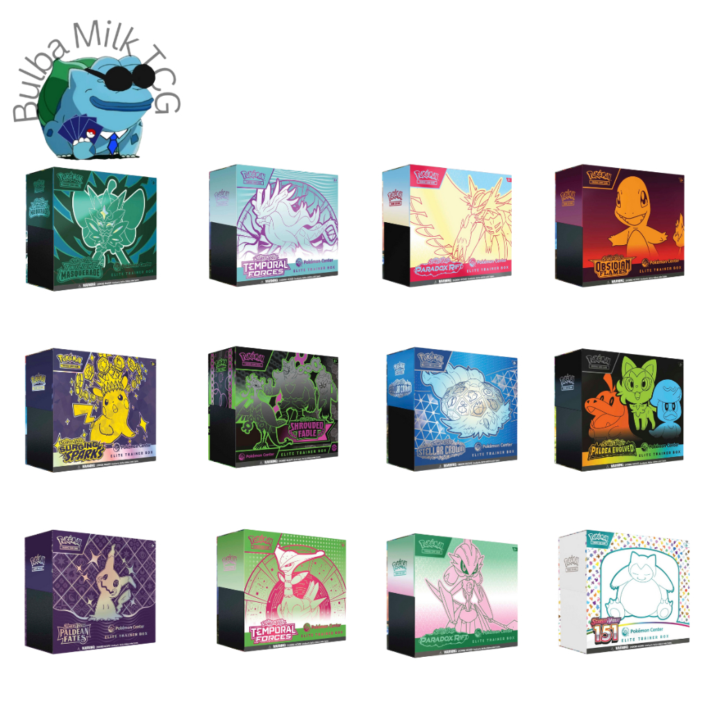 Pokémon TCG ETB (Surging Spark, Paldean Fates, Paldea Evolved, Stellar ...