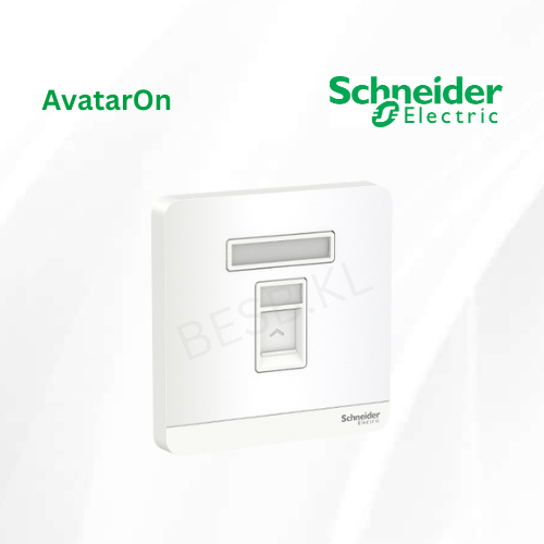 Schneider Avatar On E8331RJS4_WE_G11 1 Gang Telephone Socket Keystone ...