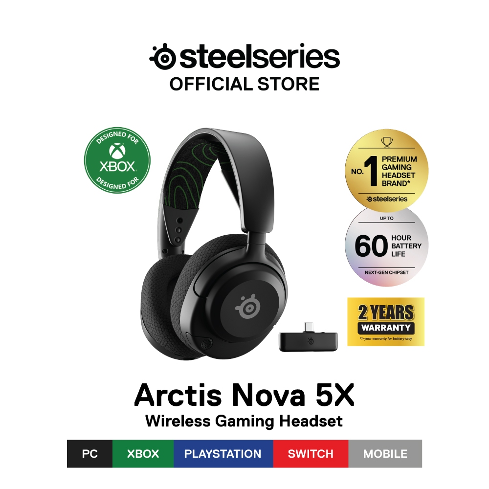 SteelSeries Arctis Nova 5X Wireless For Xbox Gaming Headset With 2.4GHz ...